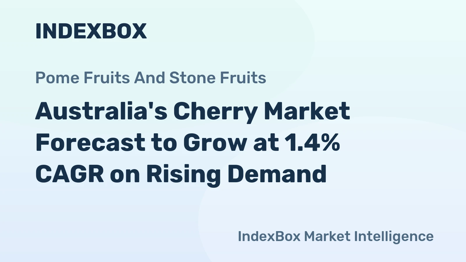 Australia's Cherry Market Forecast to Grow at 1.4% CAGR on Rising Demand