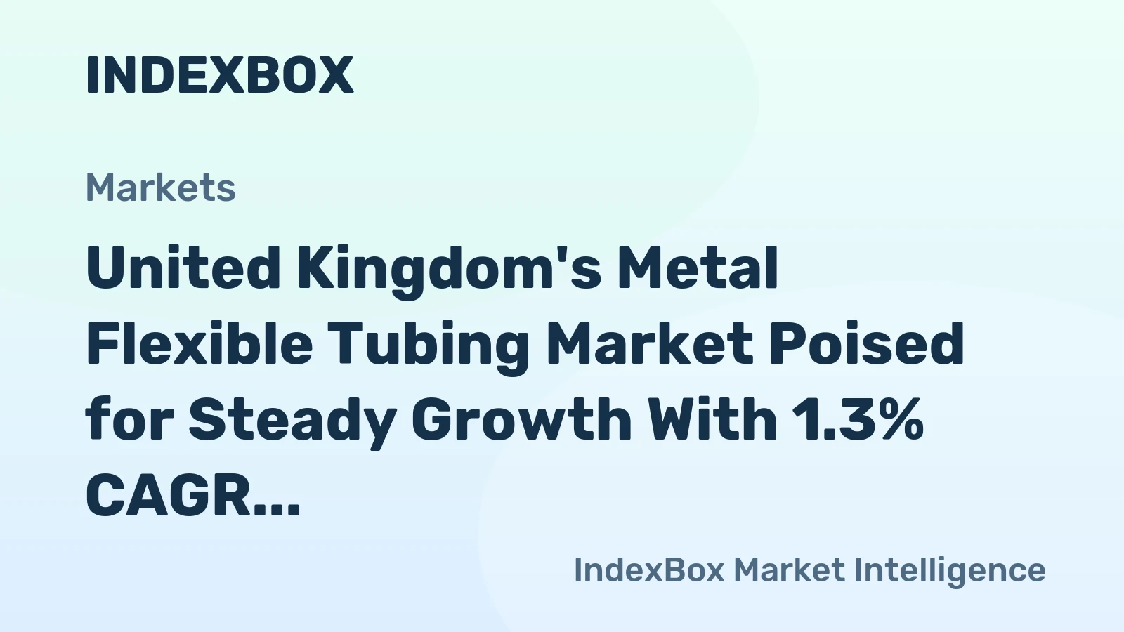 United Kingdom's Metal Flexible Tubing Market Poised for Steady Growth With 1.3% CAGR Forecast