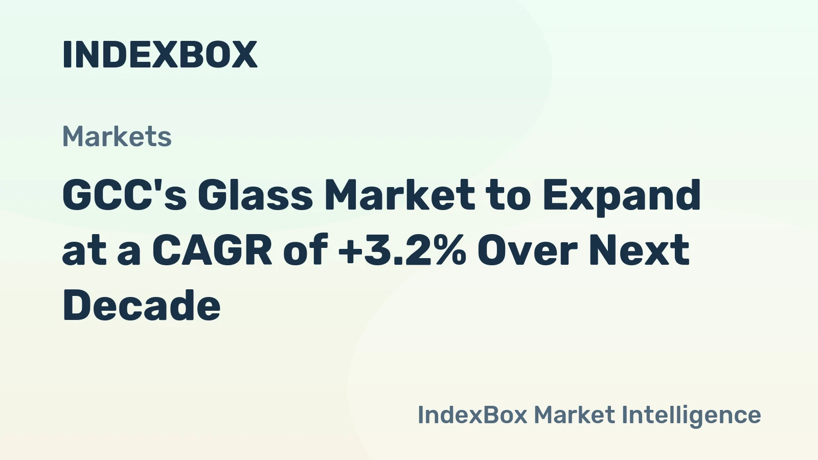 GCC's Glass Market to Expand at a CAGR of +3.2% Over Next Decade