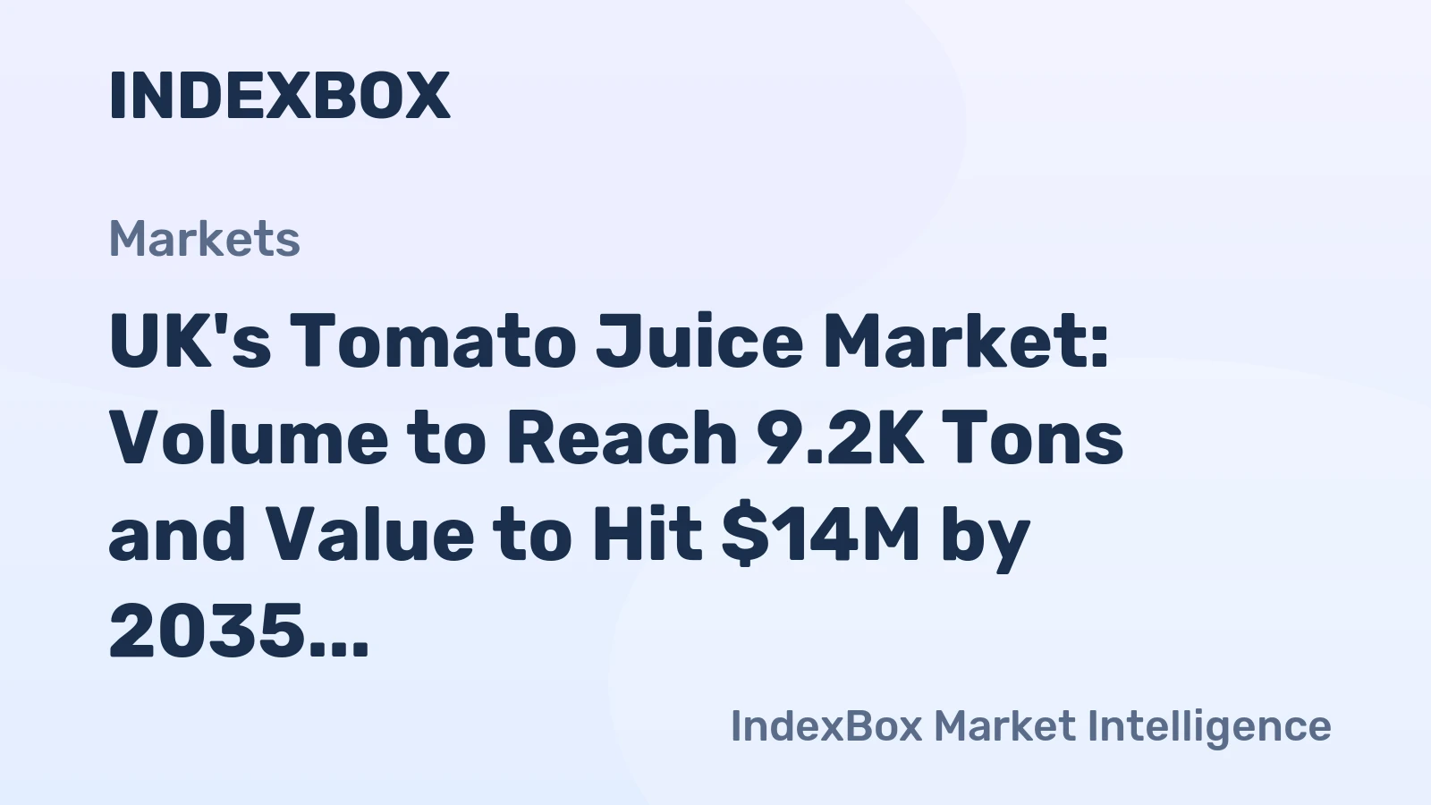 UK's Tomato Juice Market: Volume to Reach 9.2K Tons and Value to Hit $14M by 2035