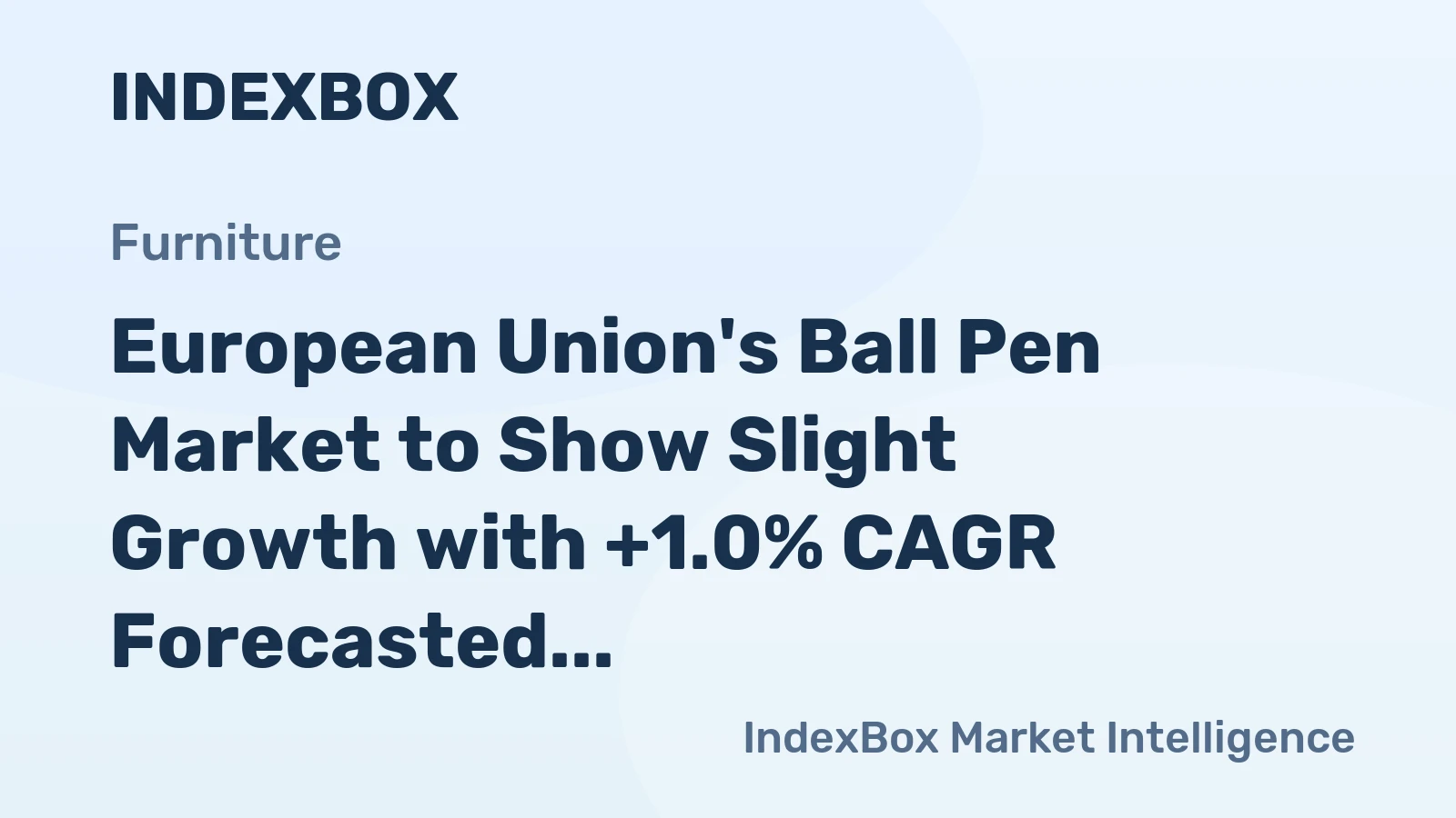 European Union's Ball Pen Market to Show Slight Growth with +1.0% CAGR Forecasted from 2024 to 2035
