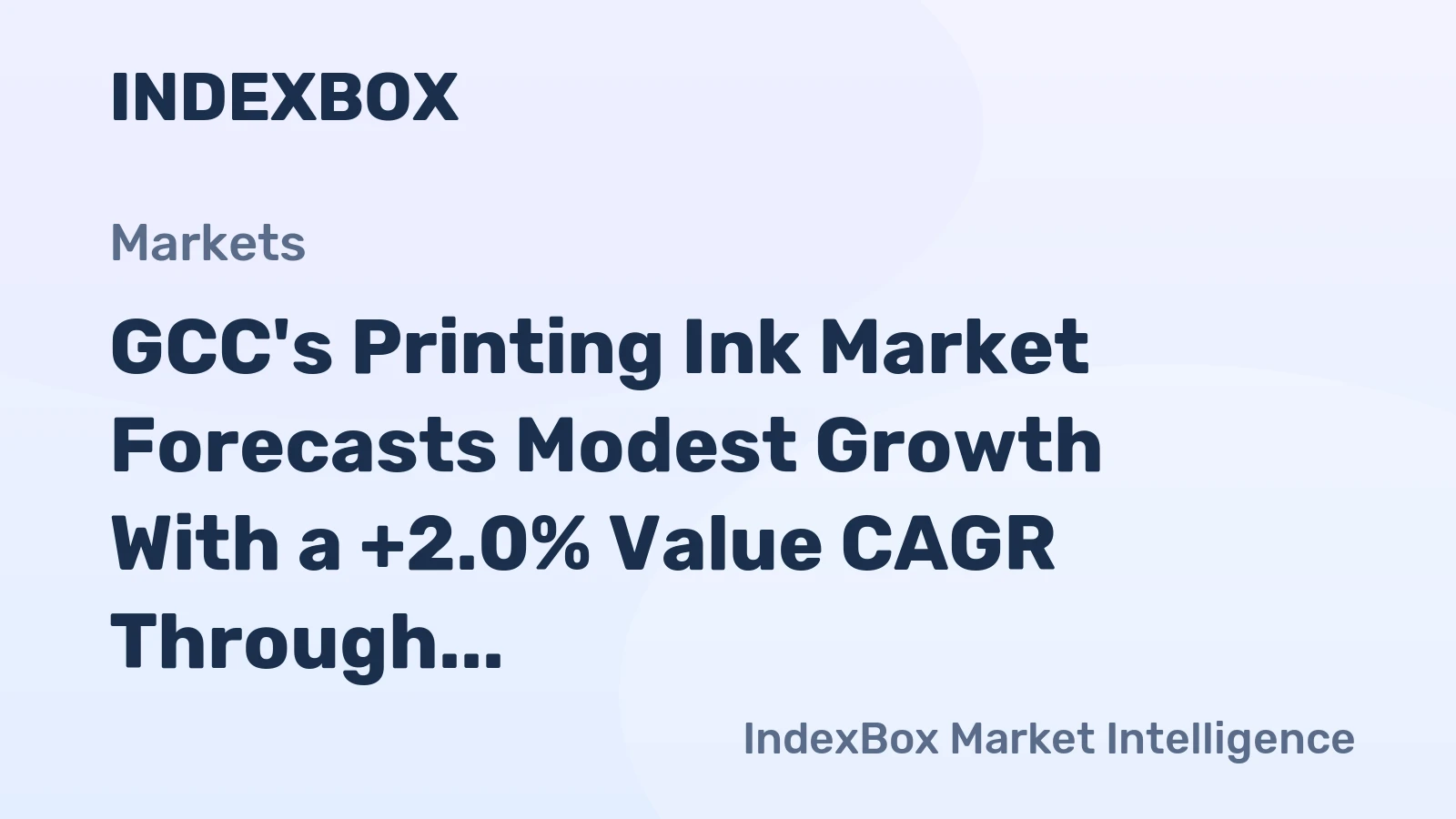 GCC's Printing Ink Market Forecasts Modest Growth With a +2.0% Value CAGR Through 2035