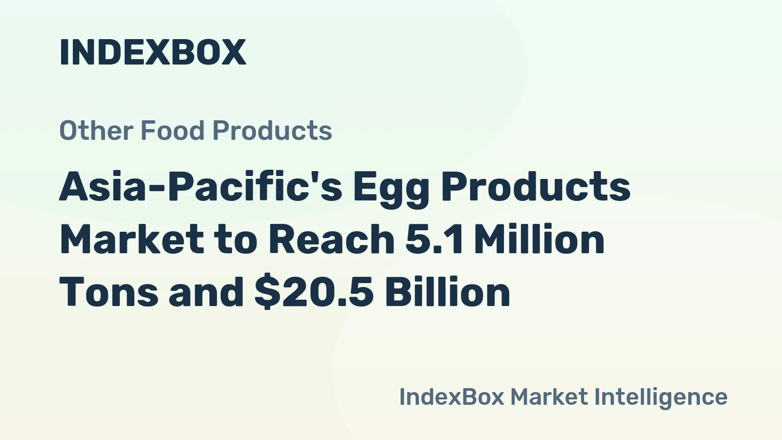 Asia-Pacific's Egg Products Market to Reach 5.1 Million Tons and $20.5 Billion