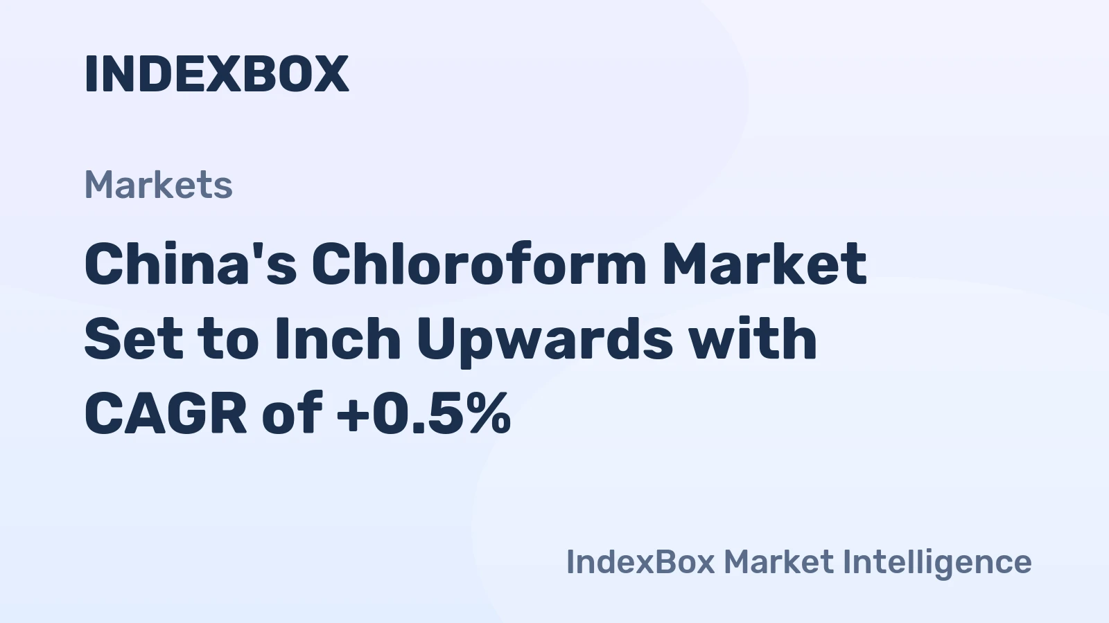 China's Chloroform Market Set to Inch Upwards with CAGR of +0.5%