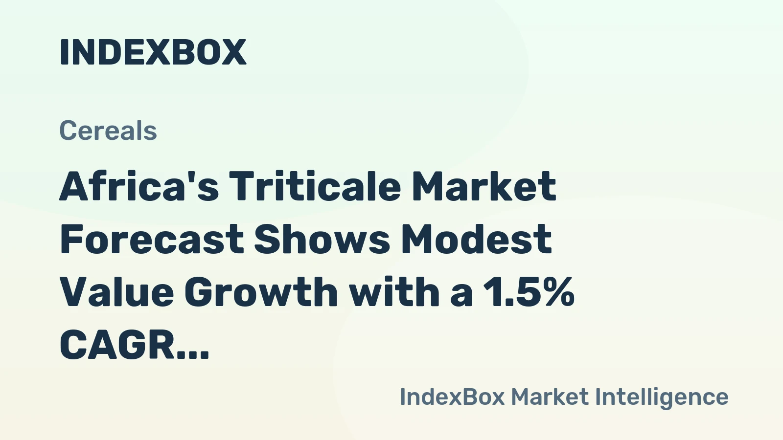 Africa's Triticale Market Forecast Shows Modest Value Growth with a 1.5% CAGR