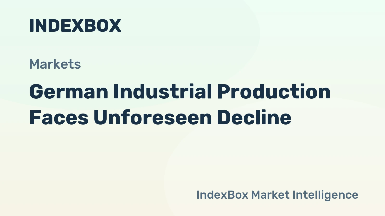 German Industrial Production Faces Unforeseen Decline