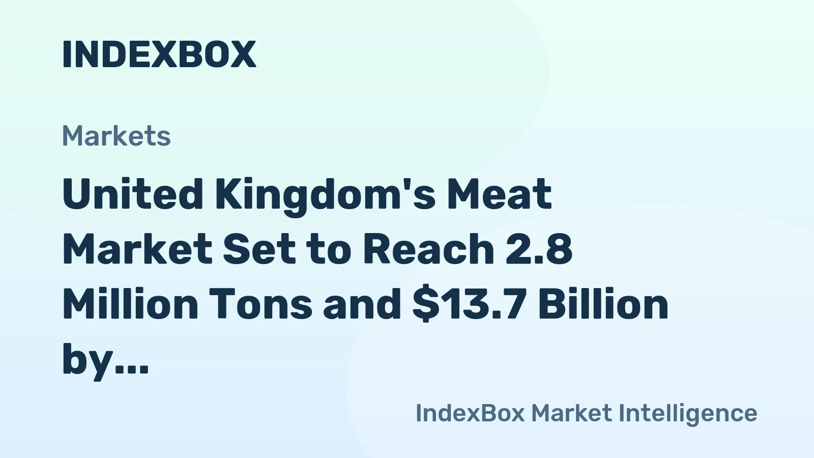 United Kingdom's Meat Market Set to Reach 2.8 Million Tons and $13.7 Billion by 2035