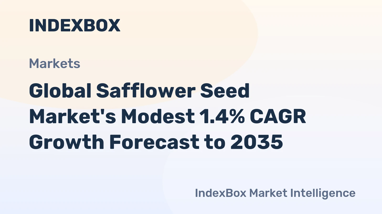Global Safflower Seed Market's Modest 1.4% CAGR Growth Forecast to 2035