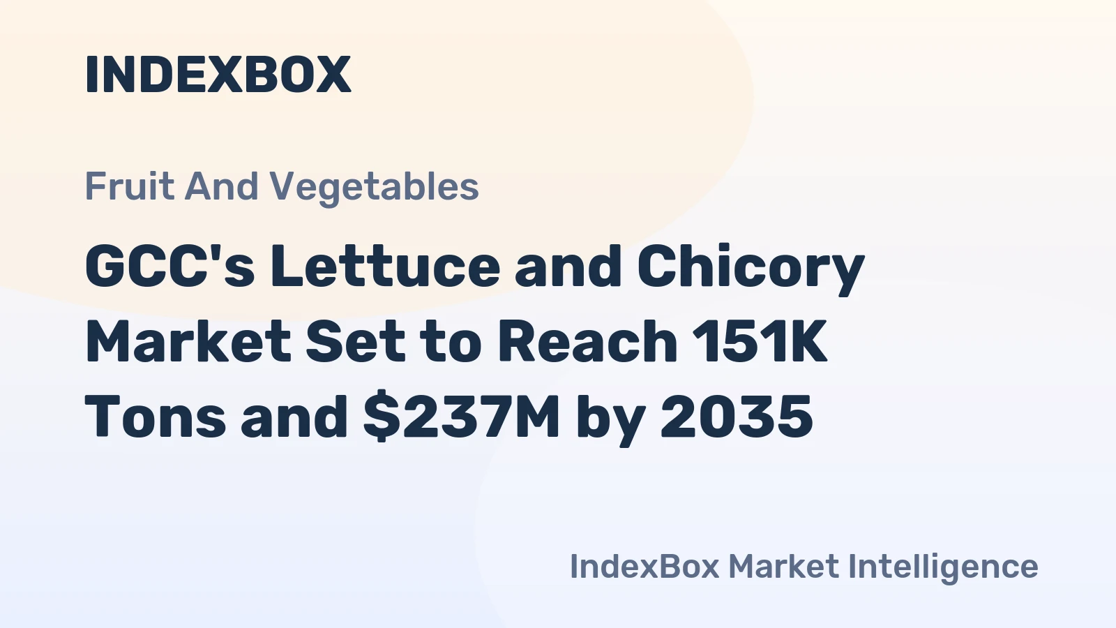 GCC's Lettuce and Chicory Market Set to Reach 151K Tons and $237M by 2035