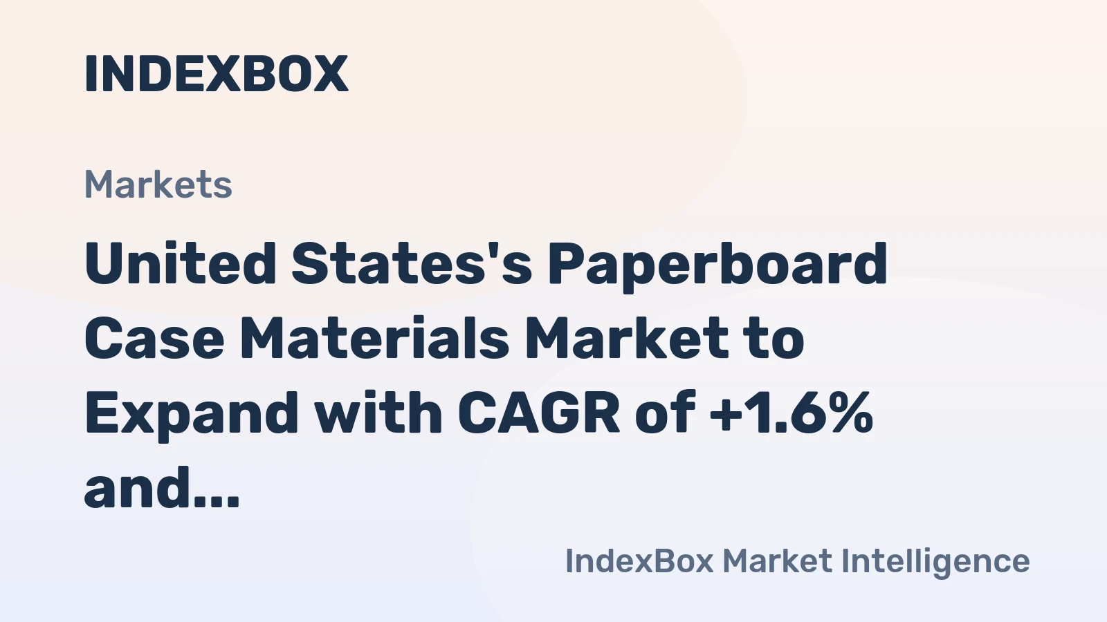 United States's Paperboard Case Materials Market to Expand with CAGR of +1.6% and Reach $20.4B by 2035