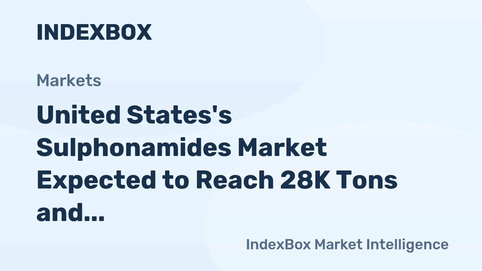 United States's Sulphonamides Market Expected to Reach 28K Tons and $3.3B in 2035