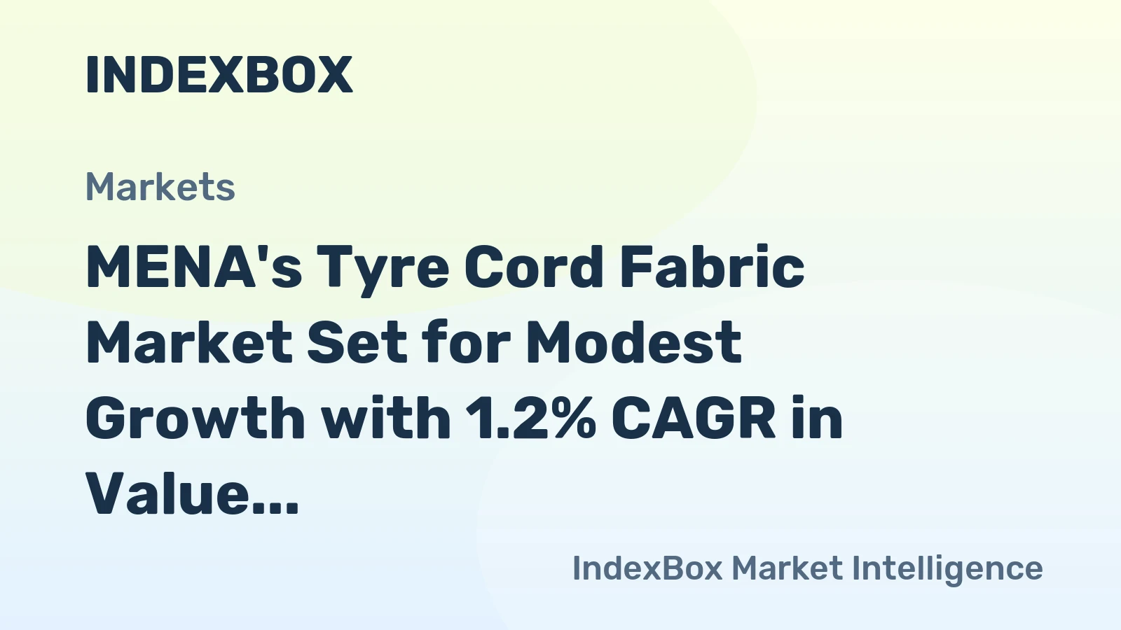 MENA's Tyre Cord Fabric Market Set for Modest Growth with 1.2% CAGR in Value Through 2035
