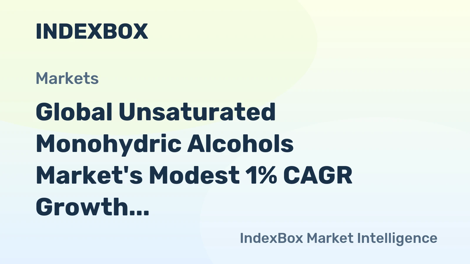 Global Unsaturated Monohydric Alcohols Market's Modest 1% CAGR Growth Forecast to 2035