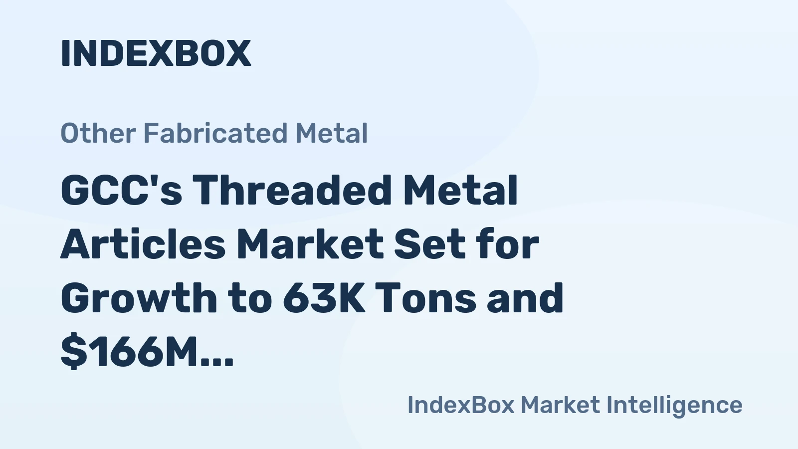 GCC's Threaded Metal Articles Market Set for Growth to 63K Tons and $166M by 2035