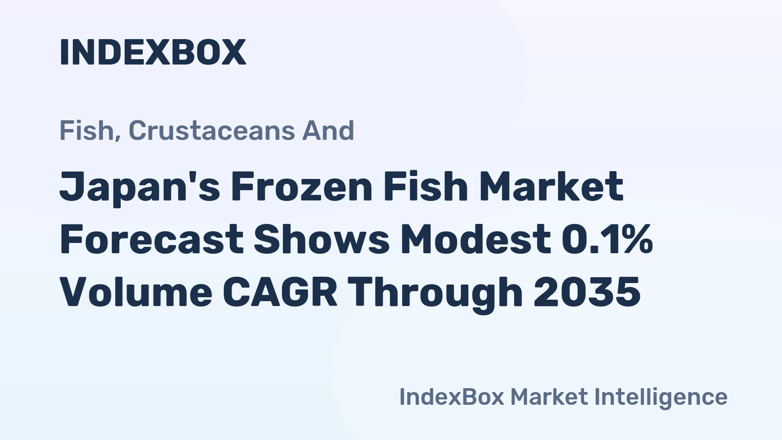 Japan's Frozen Fish Market Forecast Shows Modest 0.1% Volume CAGR Through 2035