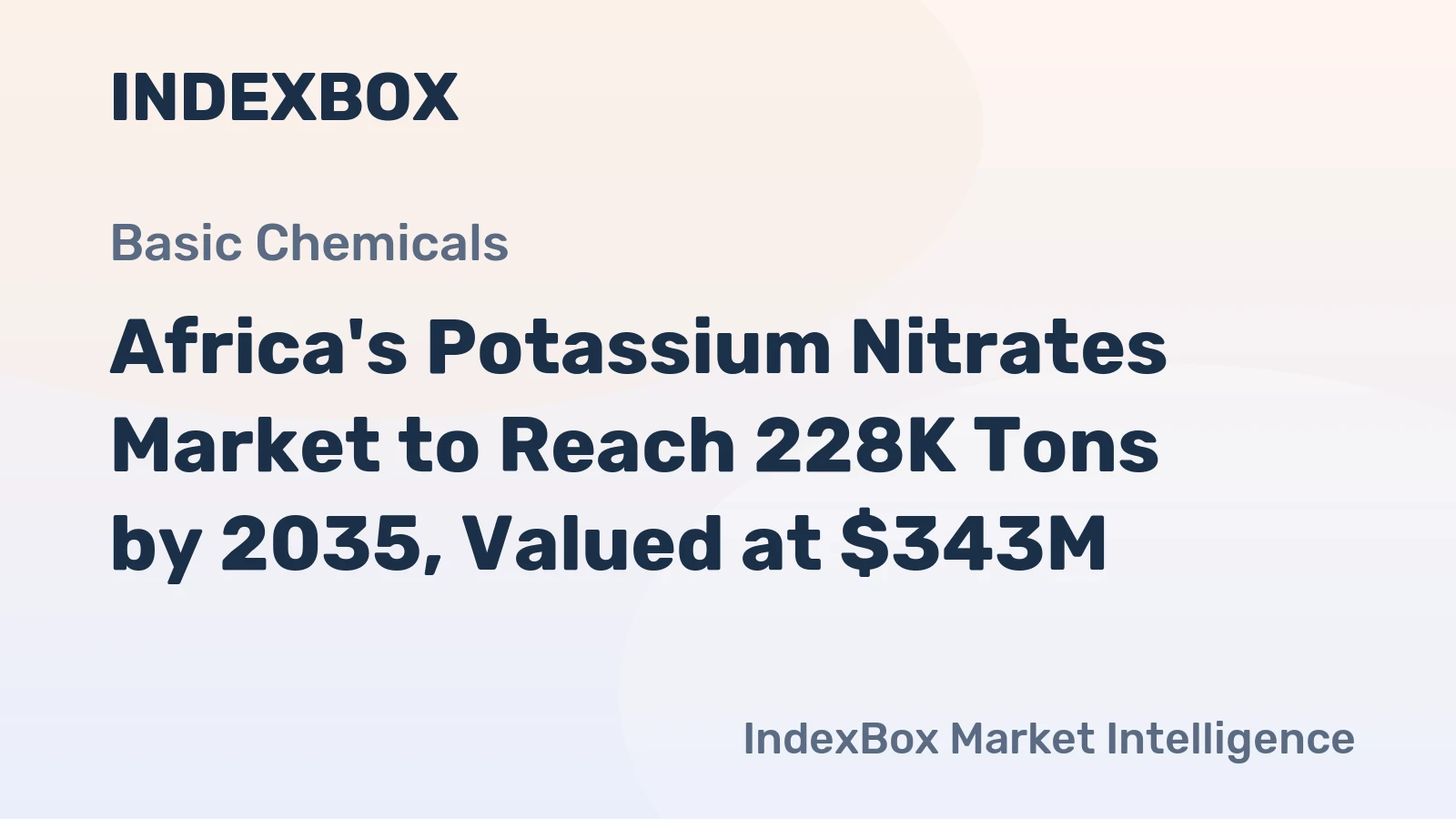 Africa's Potassium Nitrates Market to Reach 228K Tons by 2035, Valued at $343M