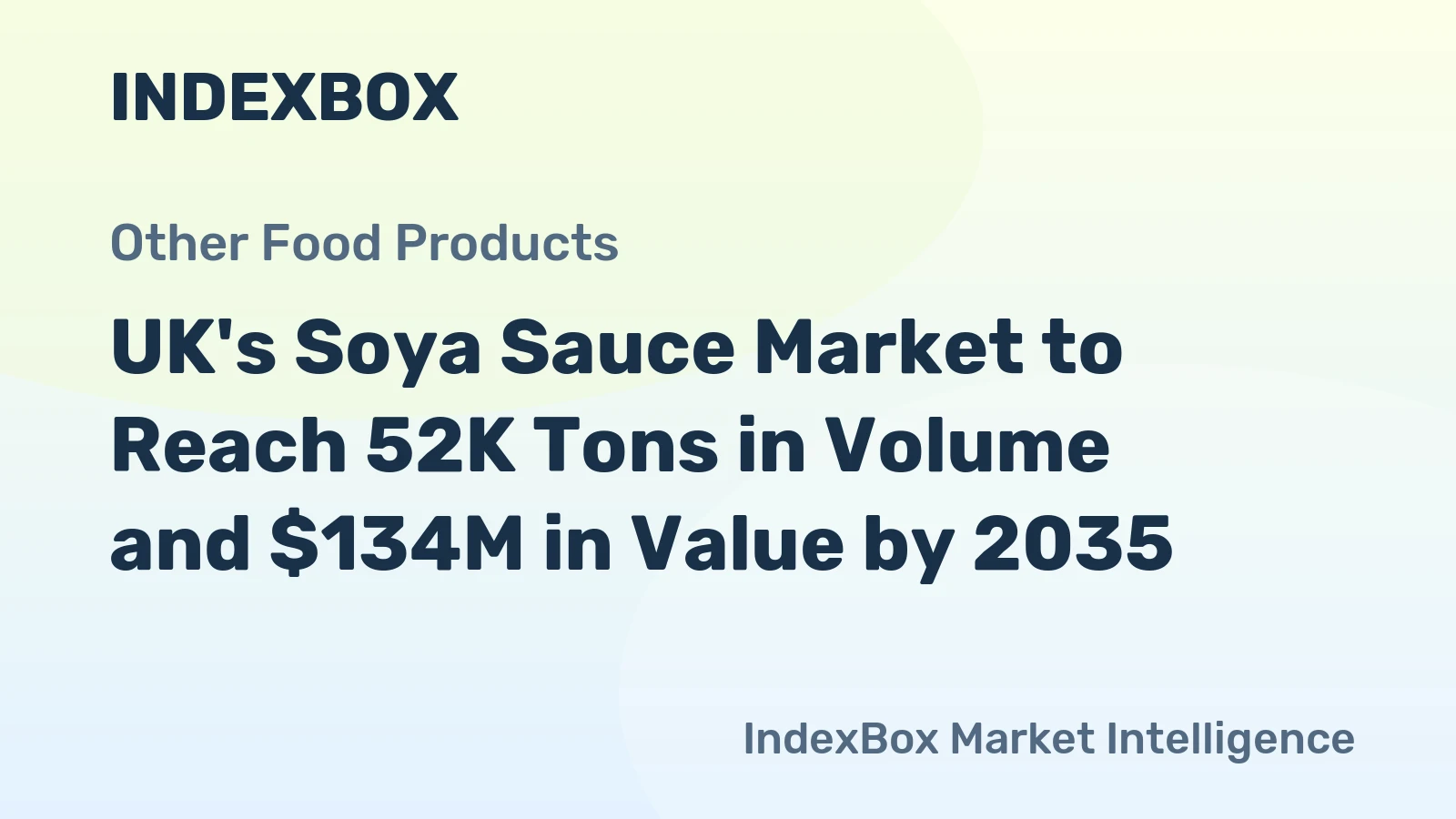 UK's Soya Sauce Market to Reach 52K Tons in Volume and $134M in Value by 2035