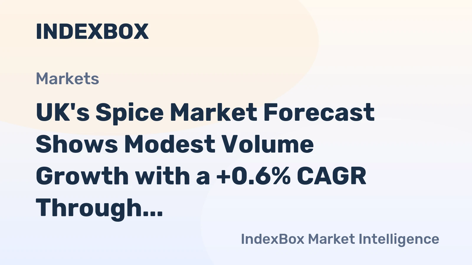UK's Spice Market Forecast Shows Modest Volume Growth with a +0.6% CAGR Through 2035