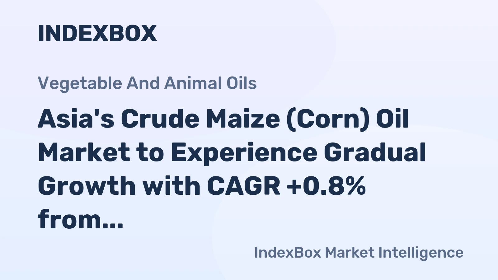 Asia's Crude Maize (Corn) Oil Market to Experience Gradual Growth with CAGR +0.8% from 2024-2035