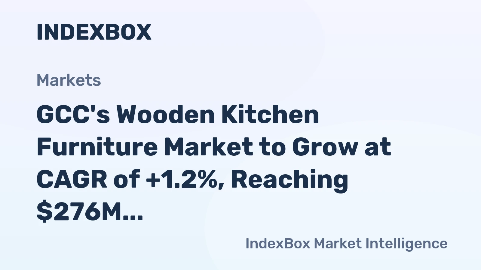 GCC's Wooden Kitchen Furniture Market to Grow at CAGR of +1.2%, Reaching $276M by 2035