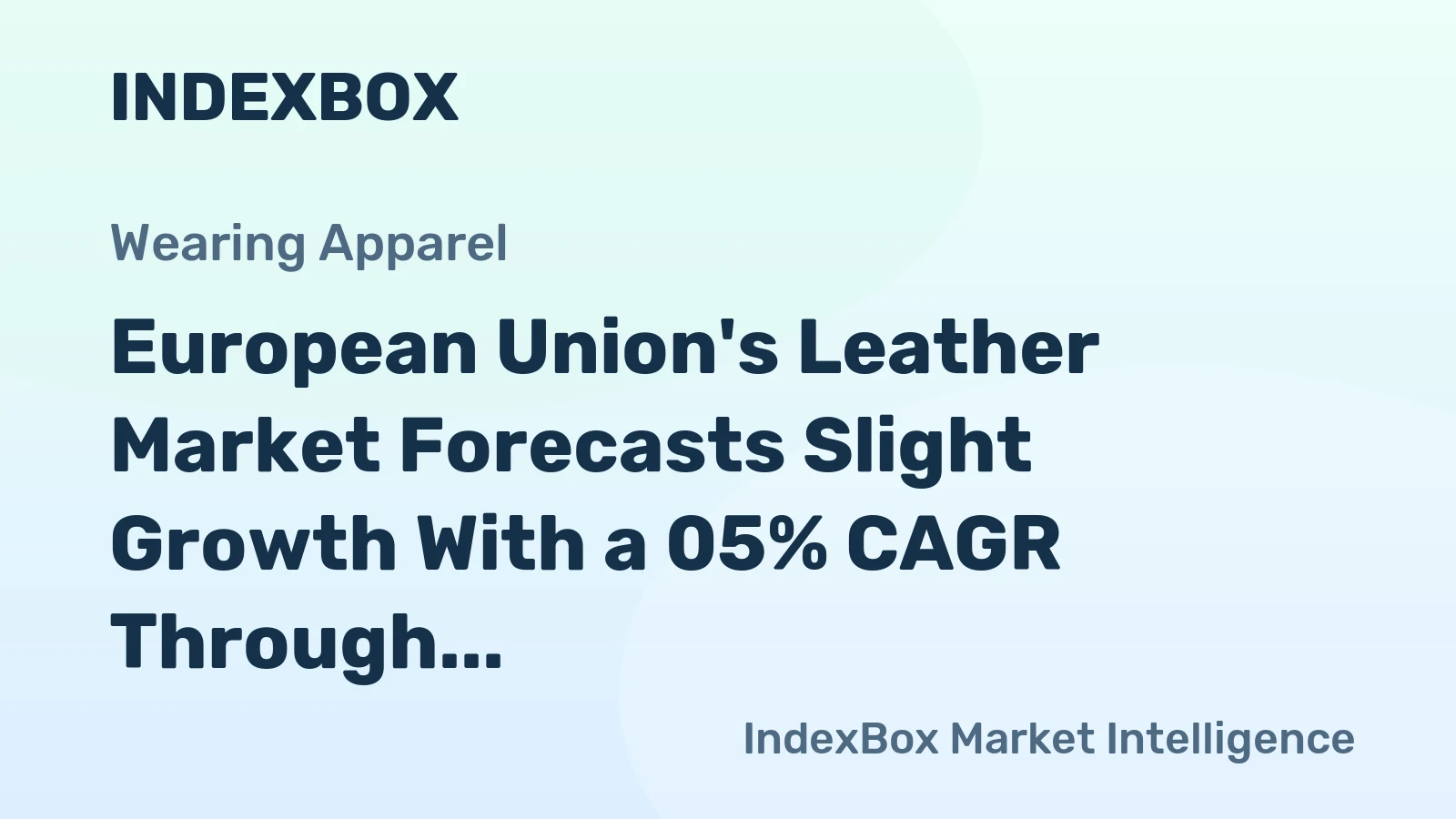 European Union's Leather Market Forecasts Slight Growth With a 05% CAGR Through 2035