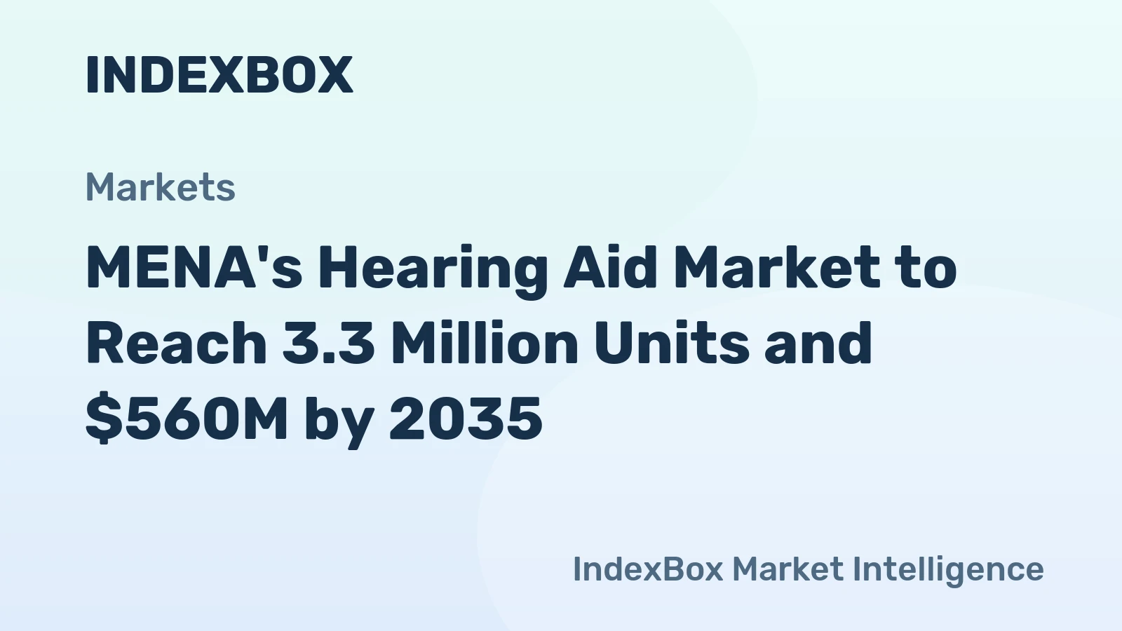MENA's Hearing Aid Market to Reach 3.3 Million Units and $560M by 2035