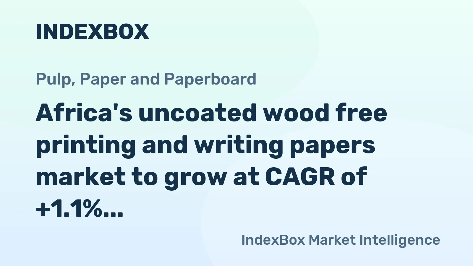 Africa's uncoated wood free printing and writing papers market to grow at CAGR of +1.1% from 2024 to 2035, reaching 2.8M tons