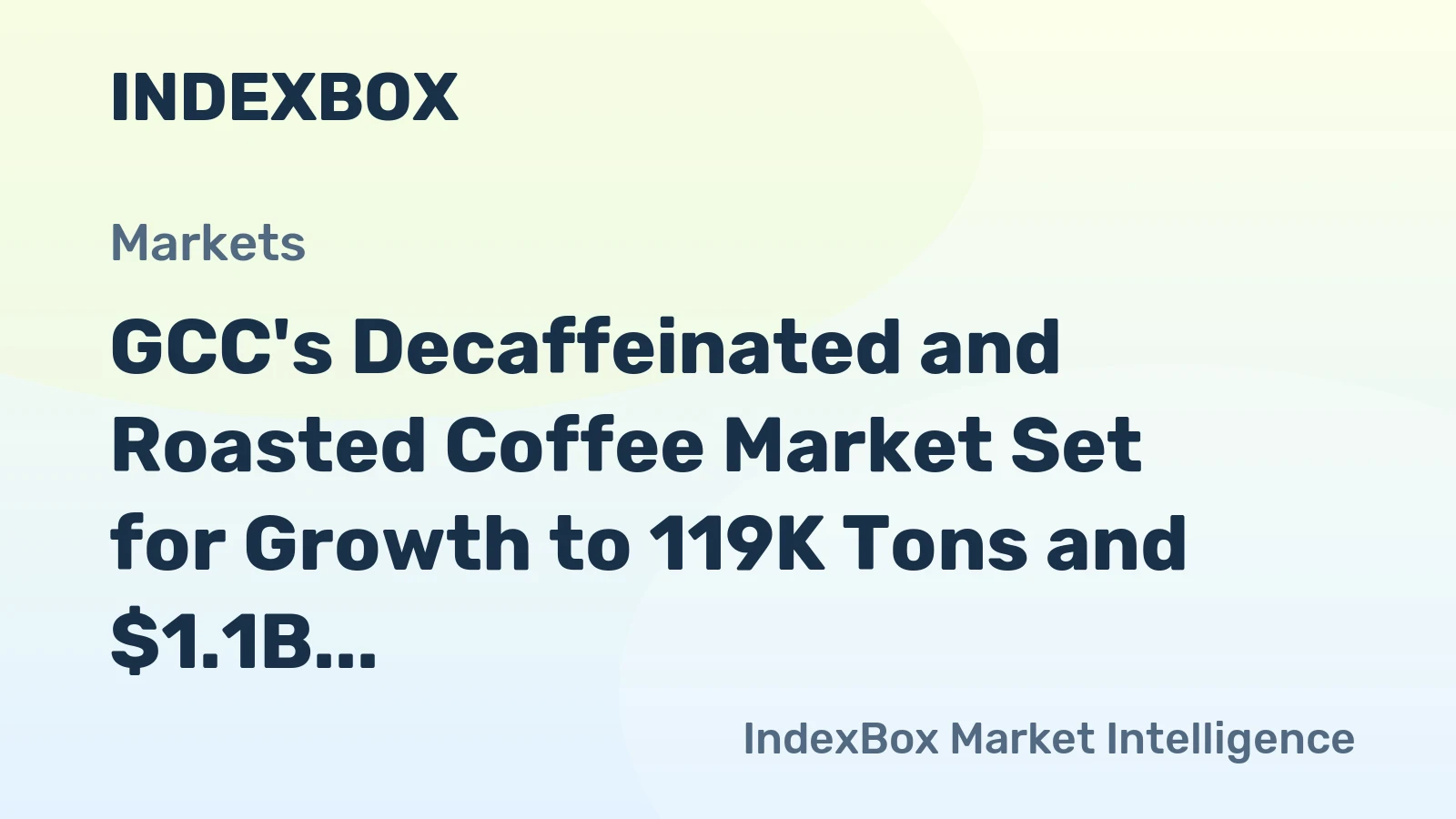 GCC's Decaffeinated and Roasted Coffee Market Set for Growth to 119K Tons and $1.1B