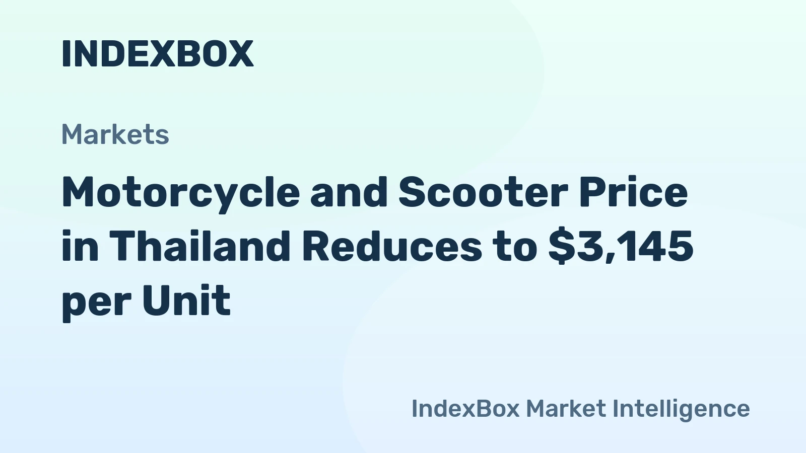 Motorcycle and Scooter Price in Thailand Reduces to $3,145 per Unit