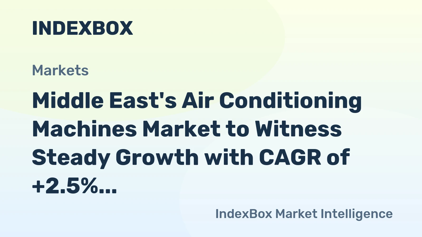 Middle East's Air Conditioning Machines Market to Witness Steady Growth with CAGR of +2.5% from 2024 to 2035