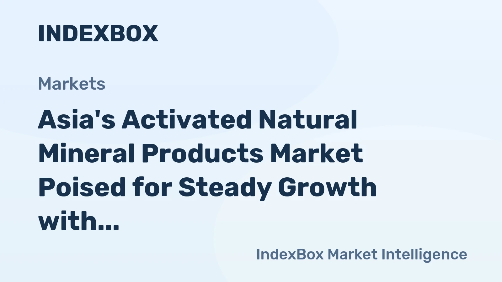 Asia's Activated Natural Mineral Products Market Poised for Steady Growth with 1.5% CAGR Through 2035