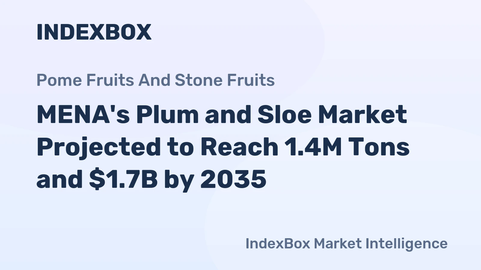 MENA's Plum and Sloe Market Projected to Reach 1.4M Tons and $1.7B by 2035