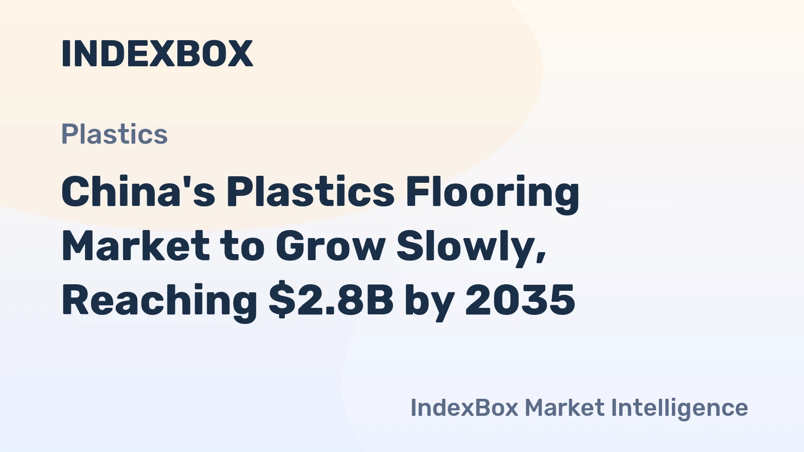 China's Plastics Flooring Market to Grow Slowly, Reaching $2.8B by 2035