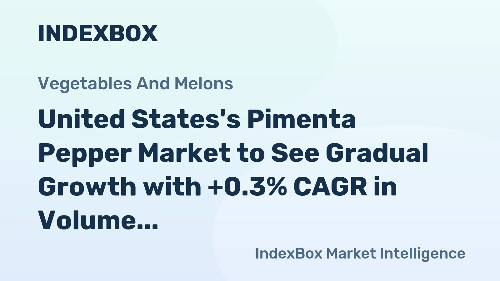 United States's Pimenta Pepper Market to See Gradual Growth with +0.3% CAGR in Volume Over Next Decade