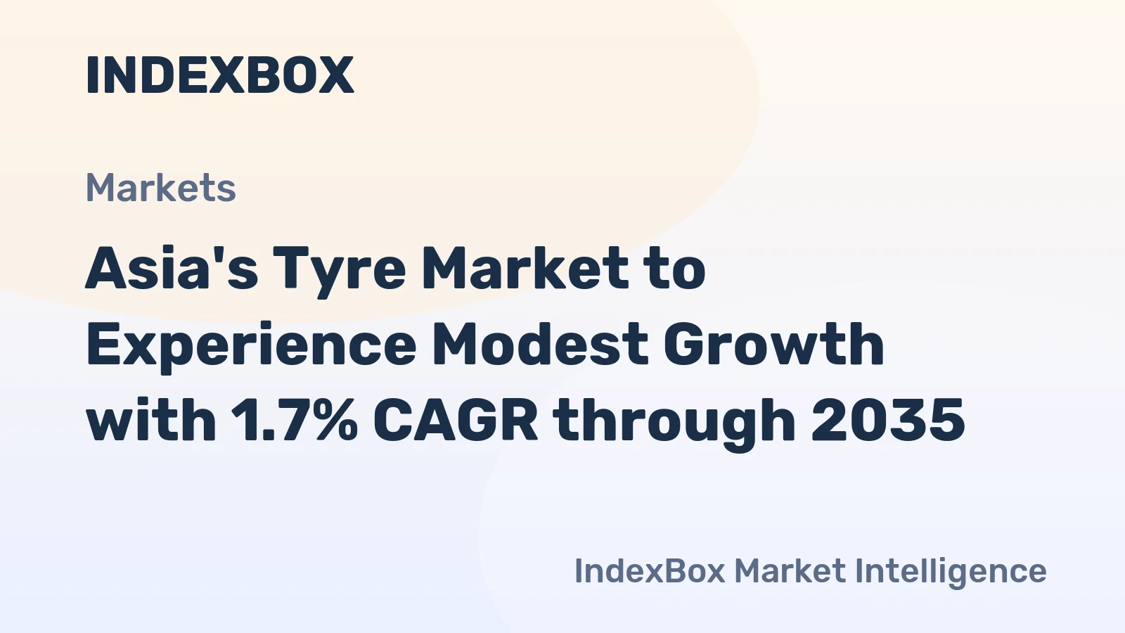 Asia's Tyre Market to Experience Modest Growth with 1.7% CAGR through 2035