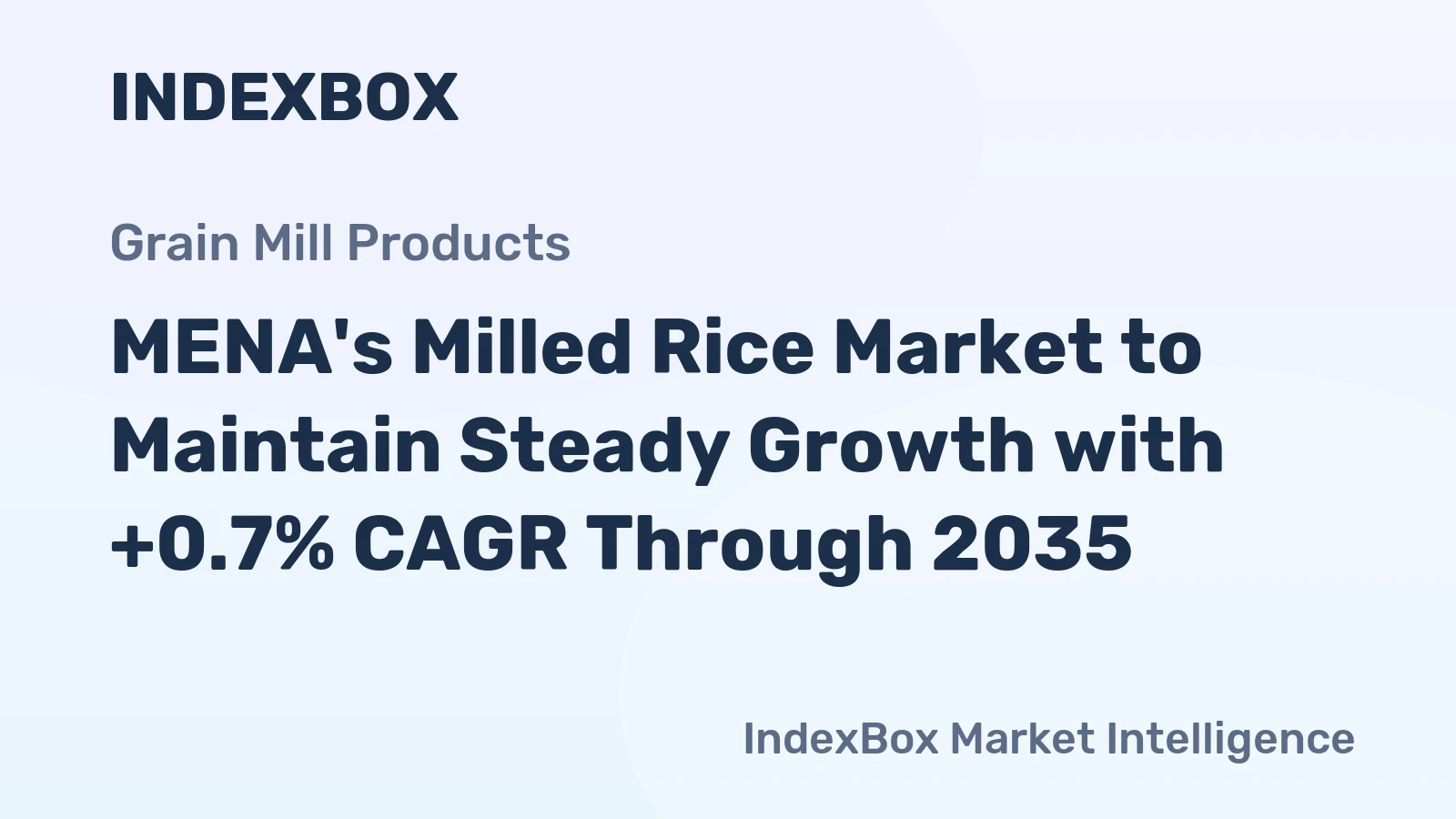MENA's Milled Rice Market to Maintain Steady Growth with +0.7% CAGR Through 2035