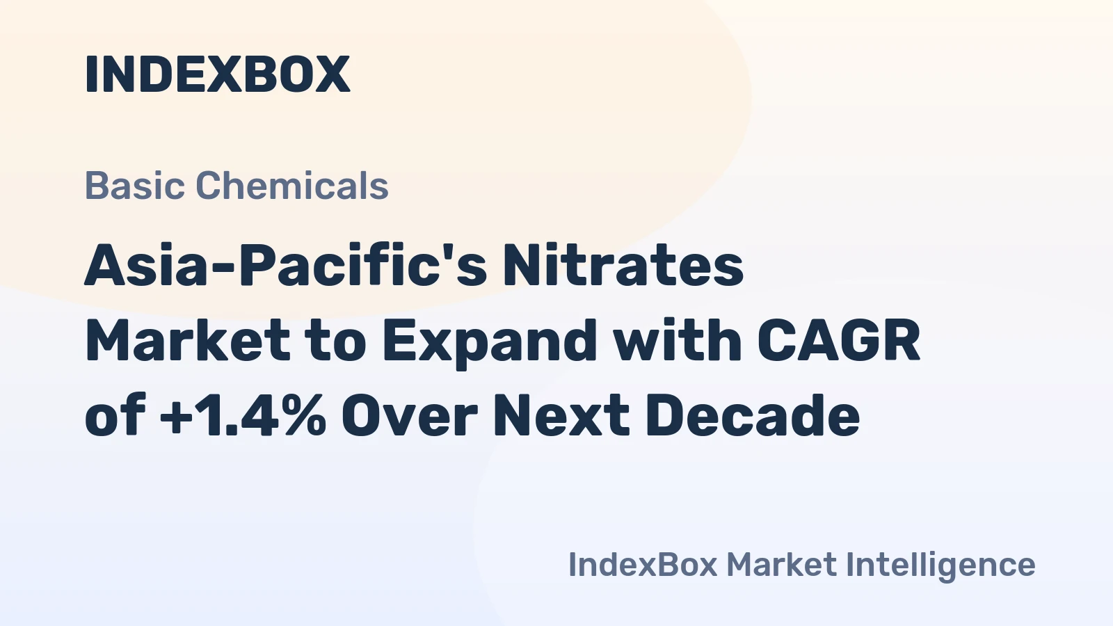 Asia-Pacific's Nitrates Market to Expand with CAGR of +1.4% Over Next Decade