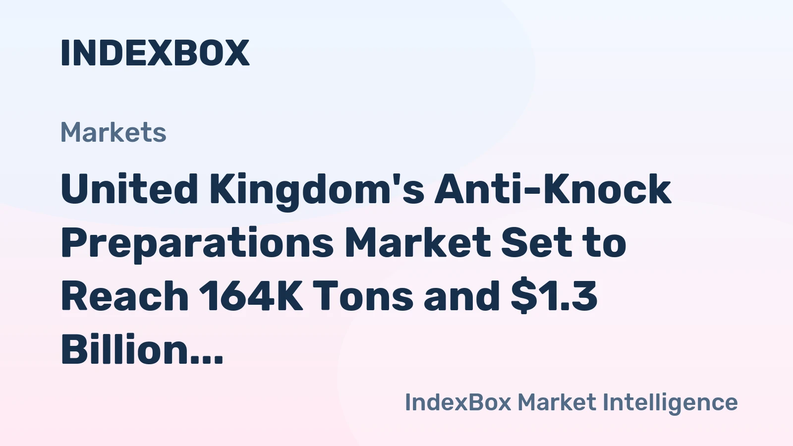 United Kingdom's Anti-Knock Preparations Market Set to Reach 164K Tons and $1.3 Billion