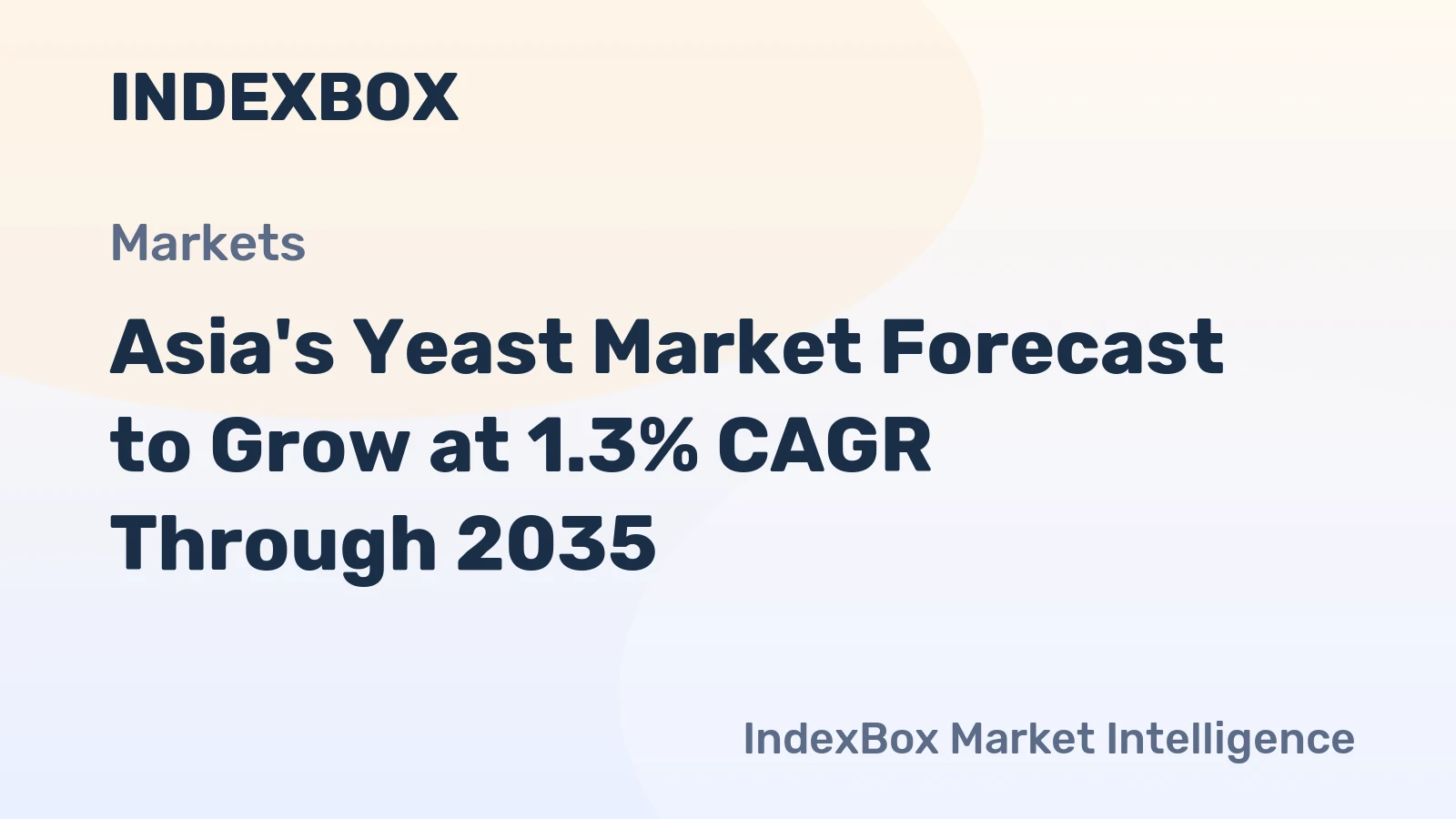 Asia's Yeast Market Forecast to Grow at 1.3% CAGR Through 2035