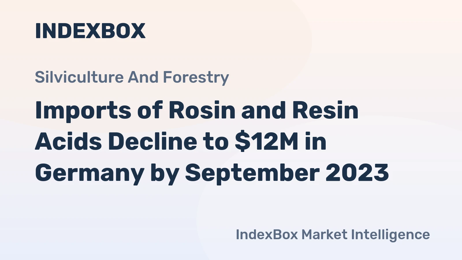 Imports of Rosin and Resin Acids Decline to $12M in Germany by September 2023