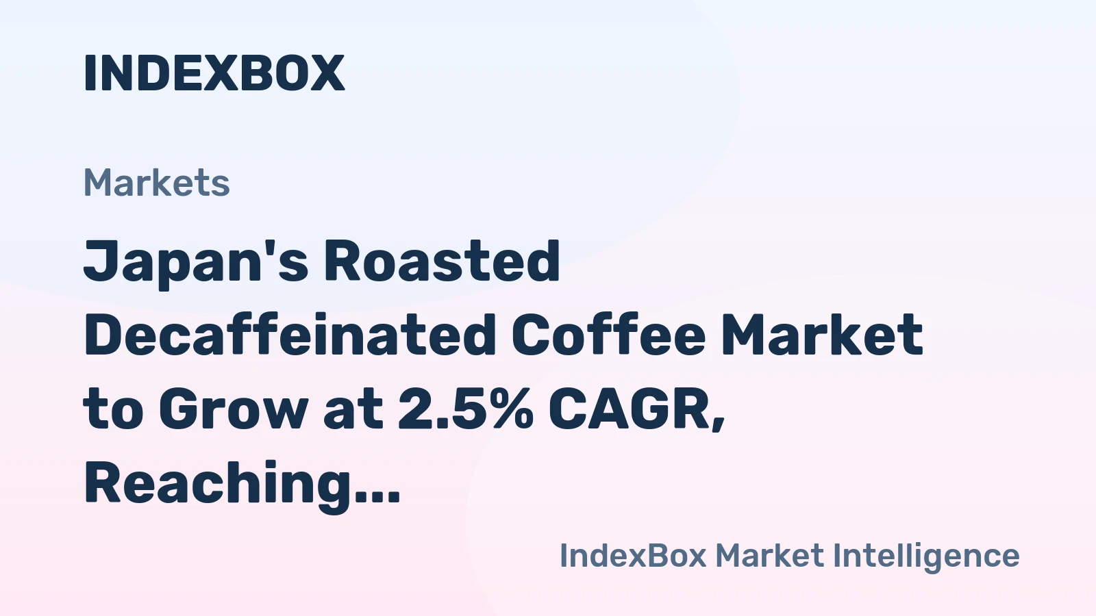 Japan's Roasted Decaffeinated Coffee Market to Grow at 2.5% CAGR, Reaching 458 Tons by 2035