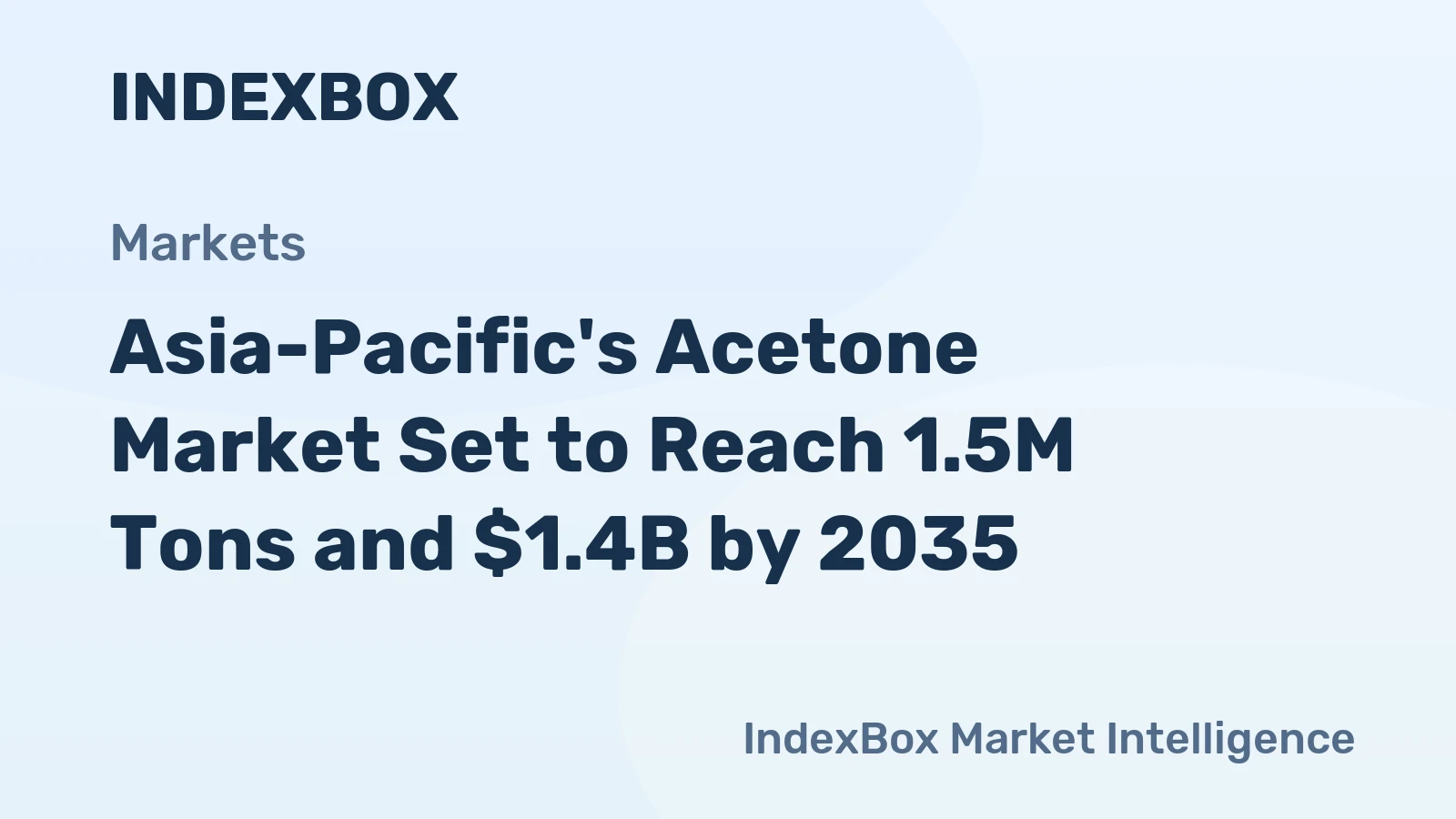Asia-Pacific's Acetone Market Set to Reach 1.5M Tons and $1.4B by 2035