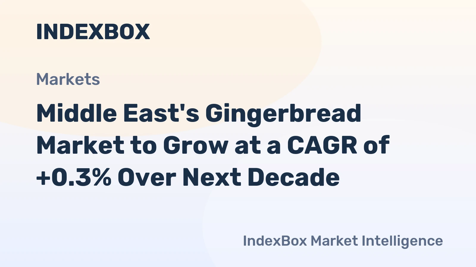 Middle East's Gingerbread Market to Grow at a CAGR of +0.3% Over Next Decade