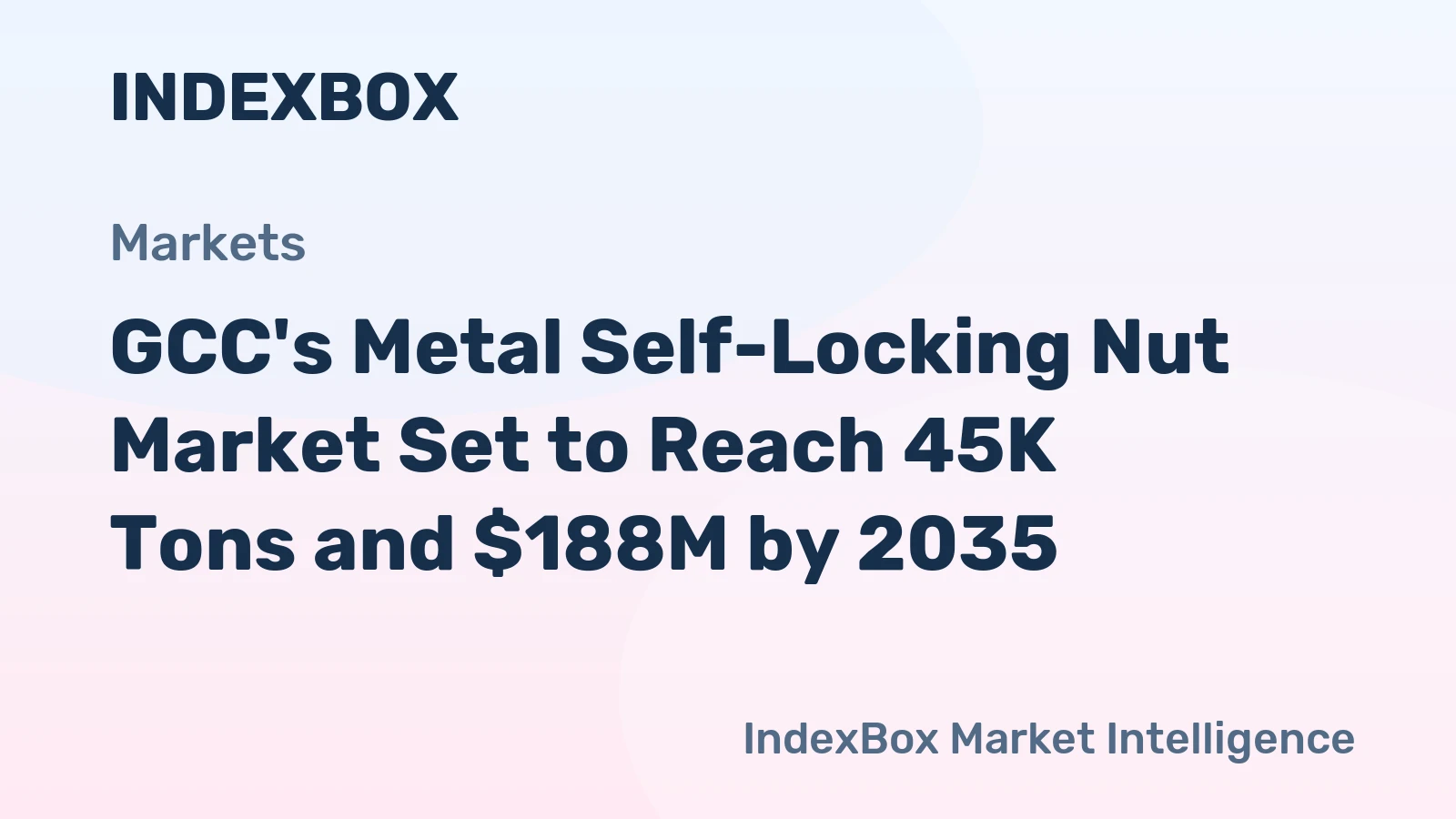 GCC's Metal Self-Locking Nut Market Set to Reach 45K Tons and $188M by 2035