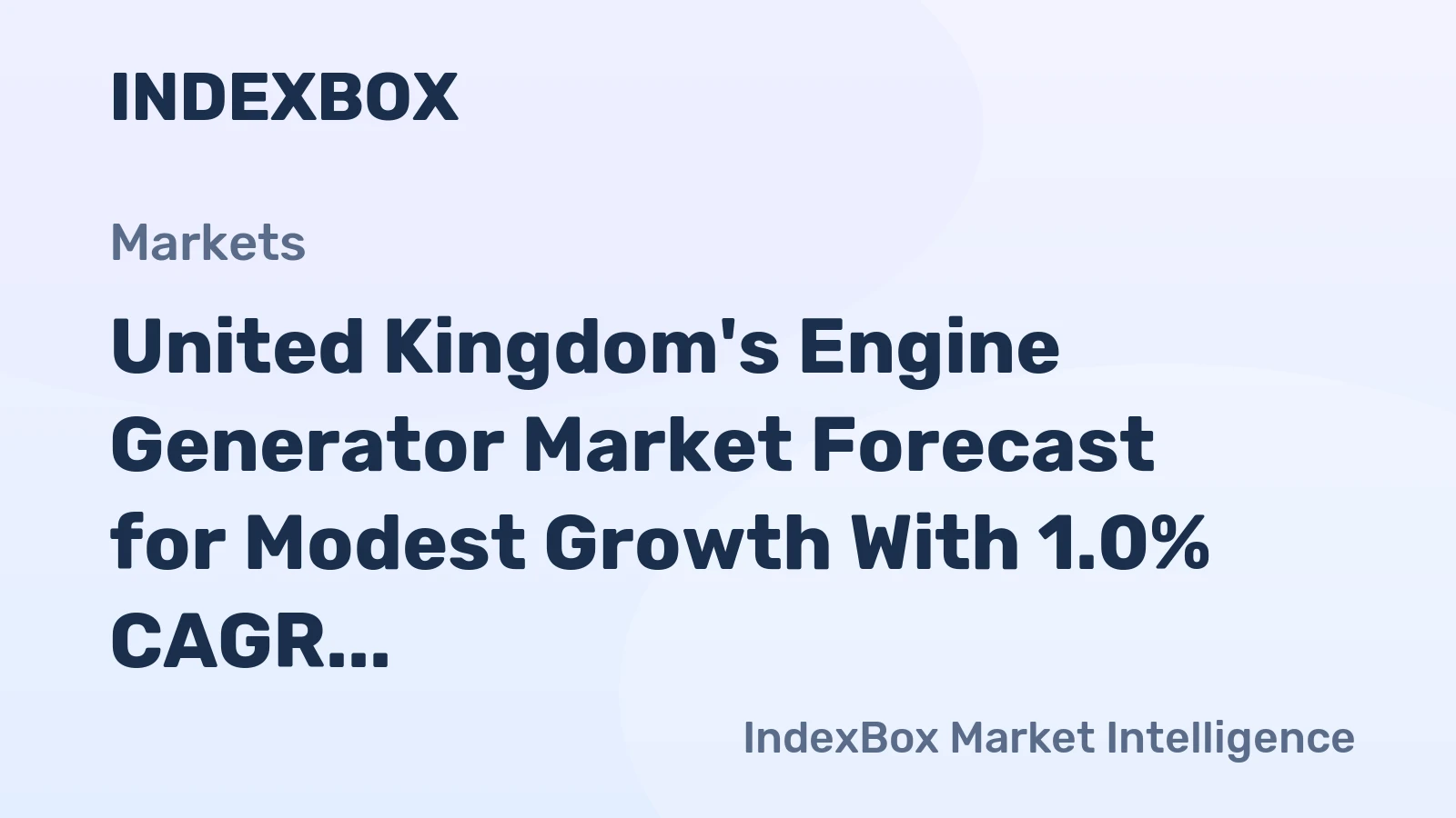 United Kingdom's Engine Generator Market Forecast for Modest Growth With 1.0% CAGR to 2035