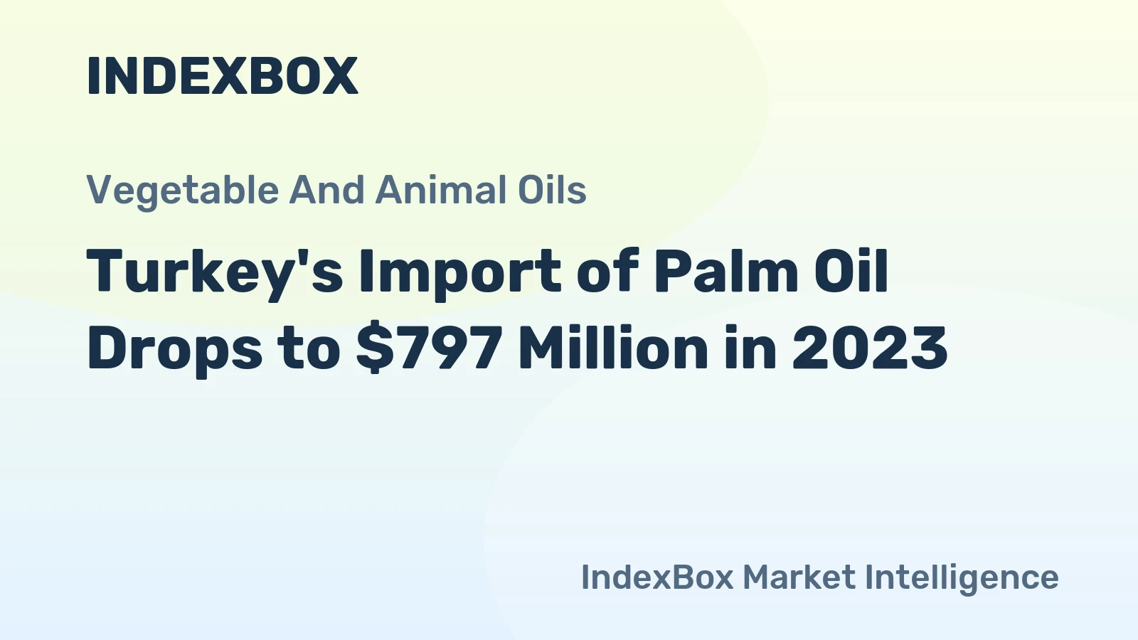 Turkey's Import of Palm Oil Drops to $797 Million in 2023