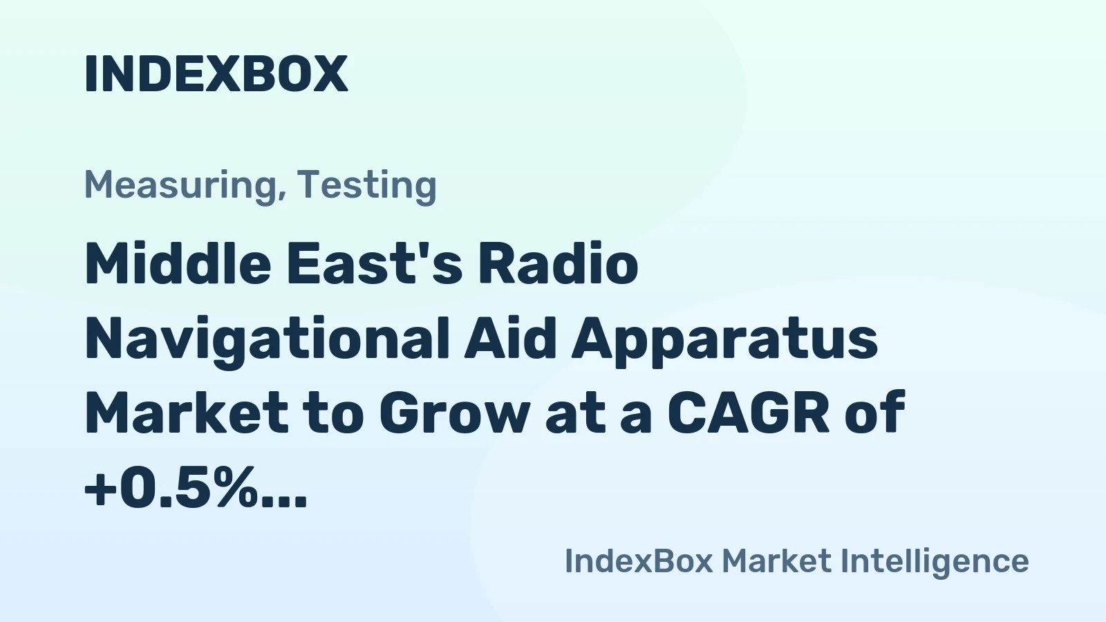 Middle East's Radio Navigational Aid Apparatus Market to Grow at a CAGR of +0.5% Over Next Decade