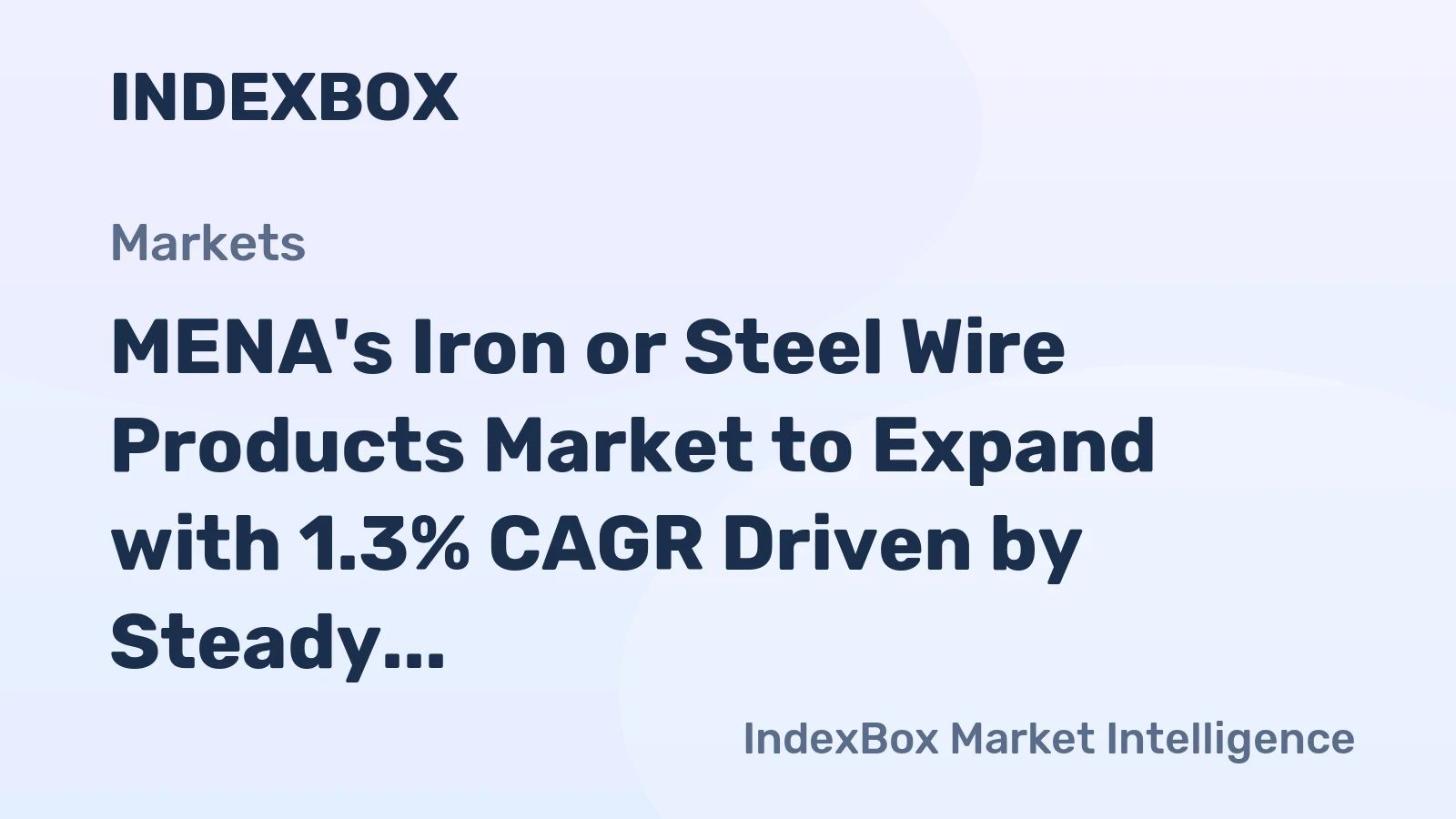 MENA's Iron or Steel Wire Products Market to Expand with 1.3% CAGR Driven by Steady Demand