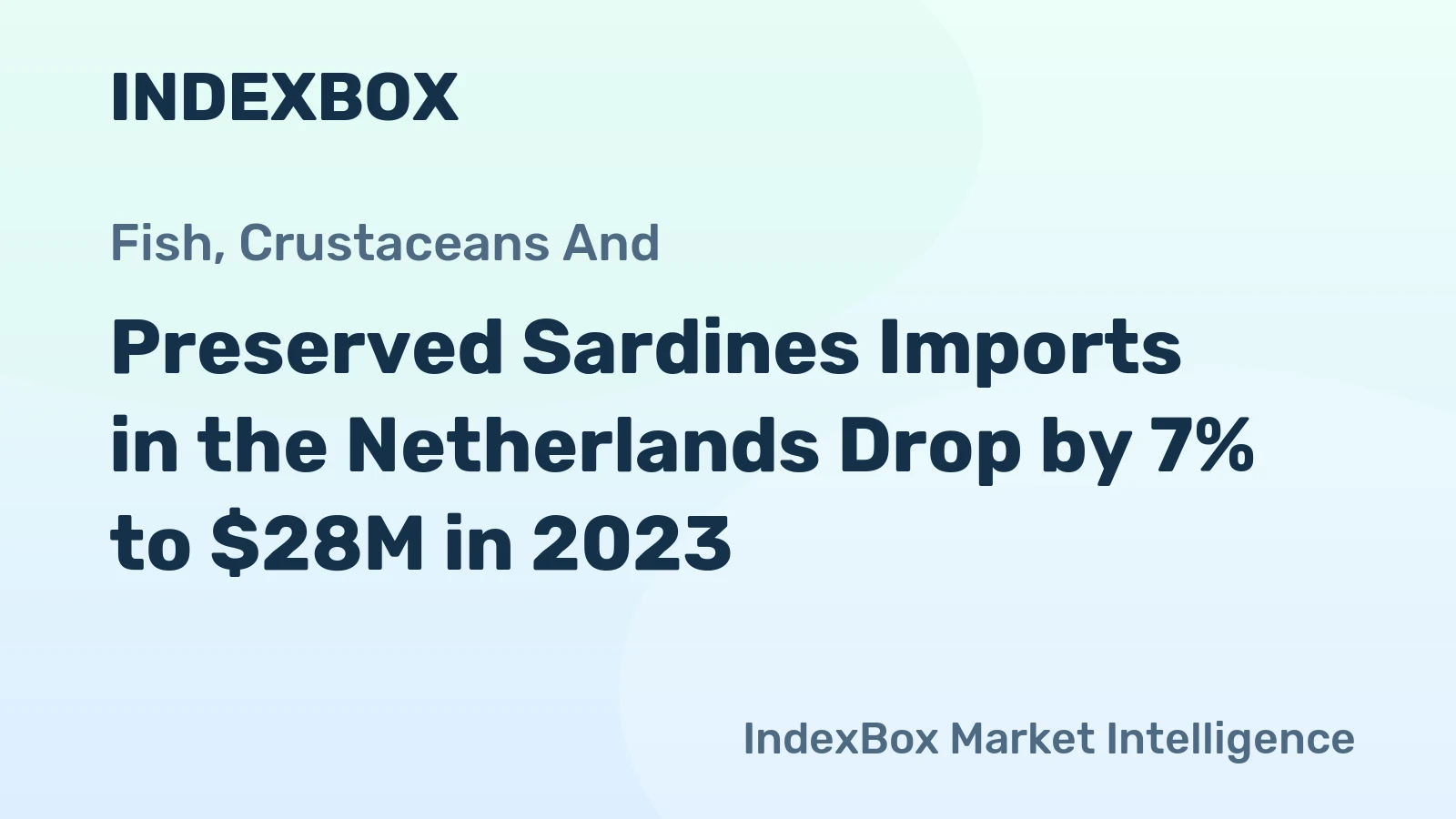 Preserved Sardines Imports in the Netherlands Drop by 7% to $28M in 2023