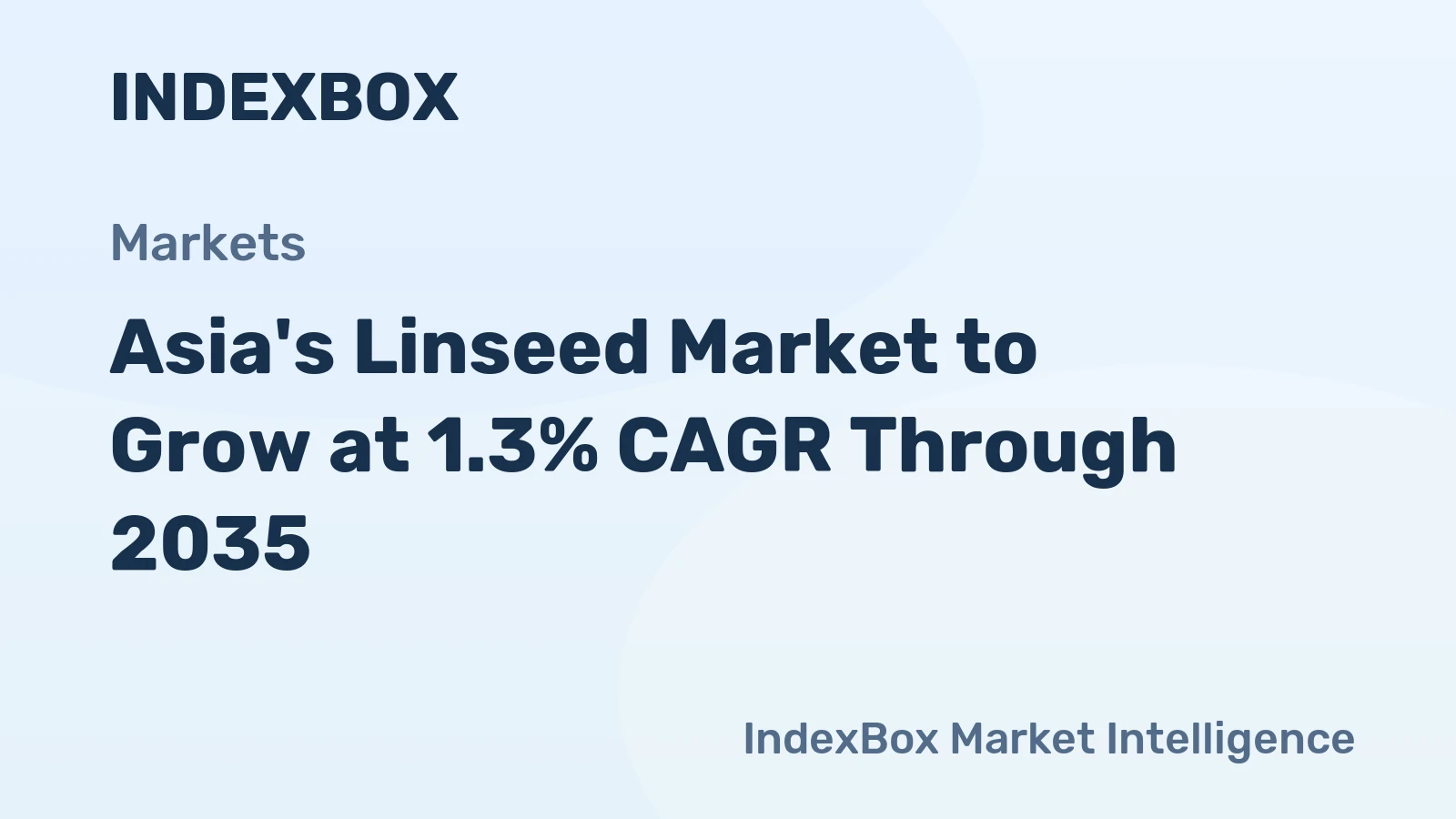 Asia's Linseed Market to Grow at 1.3% CAGR Through 2035